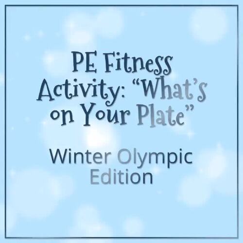 Winter PE Activities & Games - Seasonal Fitness Warm Up - Paper Plate ...