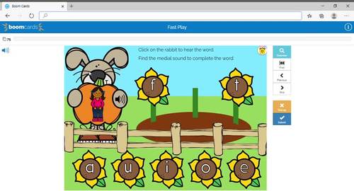 Boom Cards™ Fall CVC Short Vowels Medial Sound by Crown Daisy | TpT