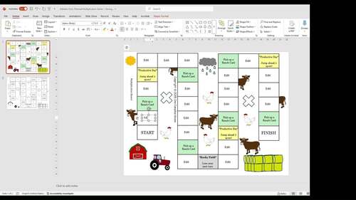Editable Farm Themed Multiplication Math Game by One Canadian Goose
