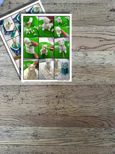 Polar Bear MODEL MAGIC Sculpture Art Activity Visual Guide for CLAY Skills