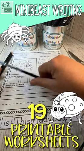 Kindergarten literacy centers and morning work mini-beast sight words ...