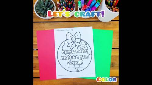Christmas Around the World Gift Craft, Readers & Holiday Writing Activities