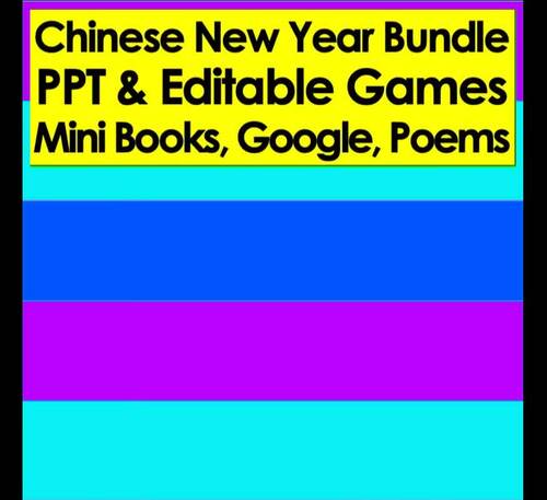 Chinese New Year 2026 Bundle Mini Books, Google, PPT, Songs, Editable Games