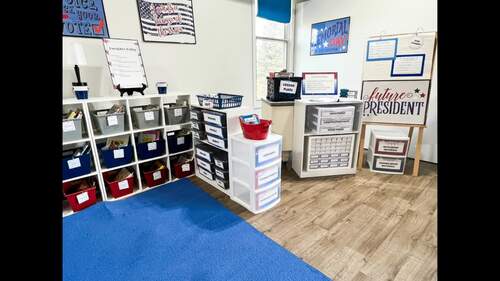 Proud Patriotic Theme Organized Teacher's Tool Kit + Decor Pack | TPT