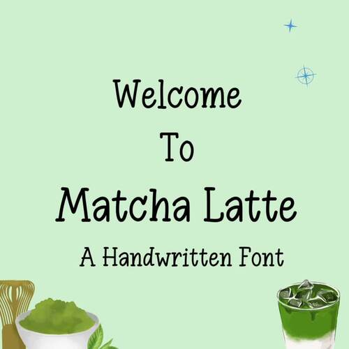 Matcha latte Handwritten font by Bassoonartwork | TPT