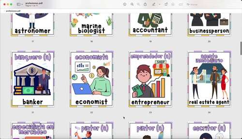 Jobs and occupations- Las profesiones - bilingual FLASHCARDS (SPANISH ...