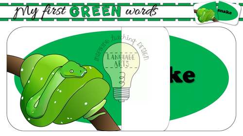 Building Vocabulary: My First Green Words - Digital/ Distance Learning