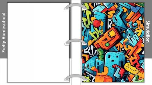 Editable and Printable Portfolio Binder Covers and Spines | Graffiti Theme