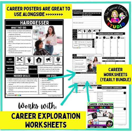 Career Exploration Bundle Vocational Job skill occupation readiness ...