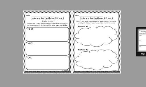 Lizzie and the Last Day of School Book Companion Activities | End of ...