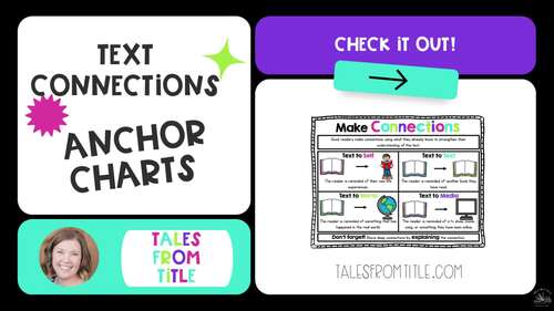 Making Text Connections Anchor Charts by Tales from Title | TPT