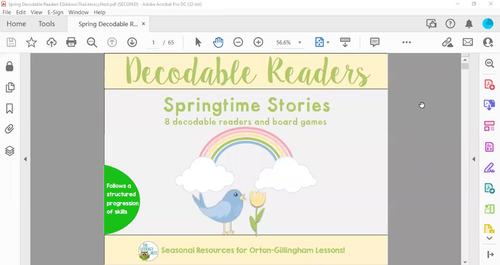Spring Decodable Readers and Activities Science of Reading | TPT