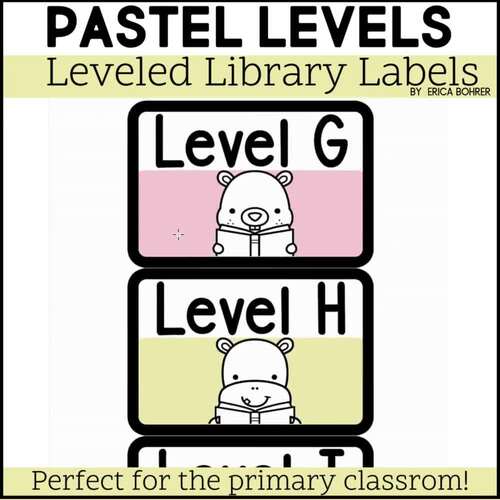 Pastel Leveled Library Labels: AA through Z by Erica Bohrer | TPT