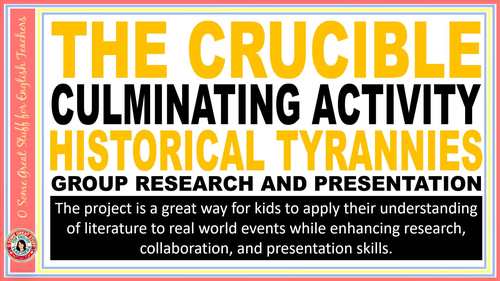 The Crucible End-of- Unit Group Research of Historical Tyrannies