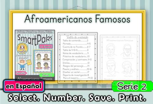 African Americans SET 2 SPANISH SmartPaks™ Unit: 10 Activities for ...