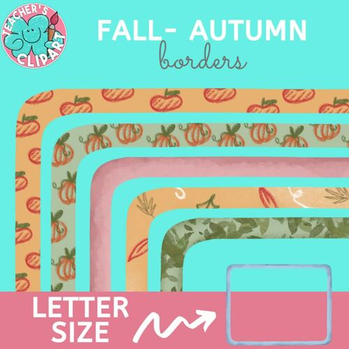 Fall Autumn Borders Watercolor and Different Designs | Letter Size
