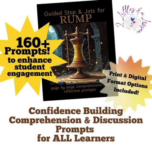 Reading Comprehension Stop & Jots for Novel Studies | Rump | Print ...