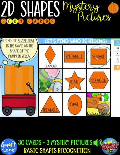 2D SHAPES Mystery Pictures digital cards | Pumpkins by Smart Land ...