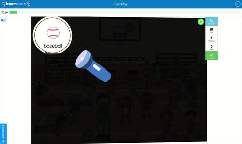 [A] Flashlight Picture Hunt Boom Cards™ | School Gym (With Audio)