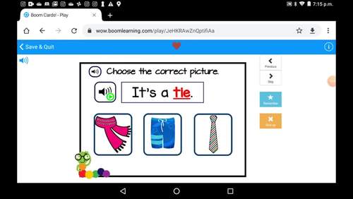 Clothes 3 - Listen and Choose - BOOM CARDS - Distance Learning | TpT