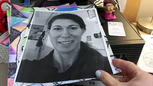 Abstract Triangulated Self-Portrait Art Lesson Inspired by Josh Bryan