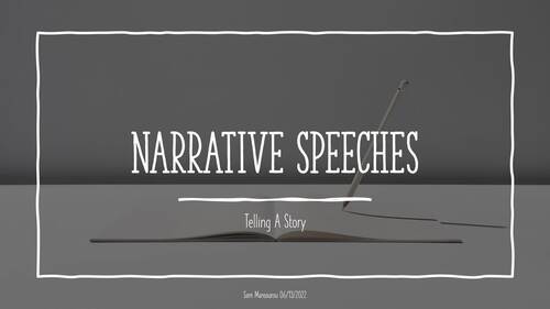 Giving Narrative Speeches (Grades 3-12) by Public Speaking Classes
