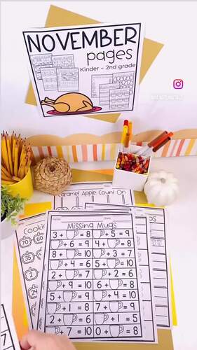 November Pages for Fall and Thanksgiving Activities for Printables