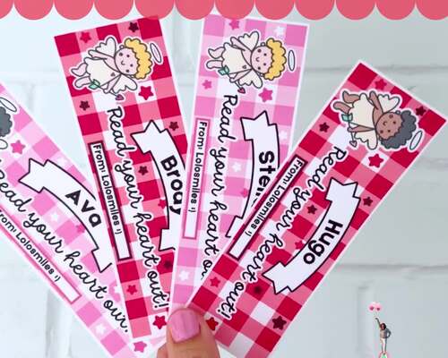 Valentine's Day Bookmark Printable, Non-Candy Valentine, Printable and ...