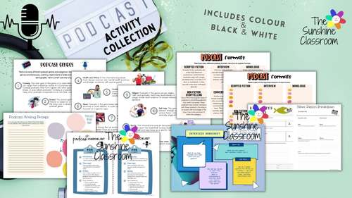 PODCAST HUGE ACTIVITY COLLECTION Media English Sound Design Foley Audio ...