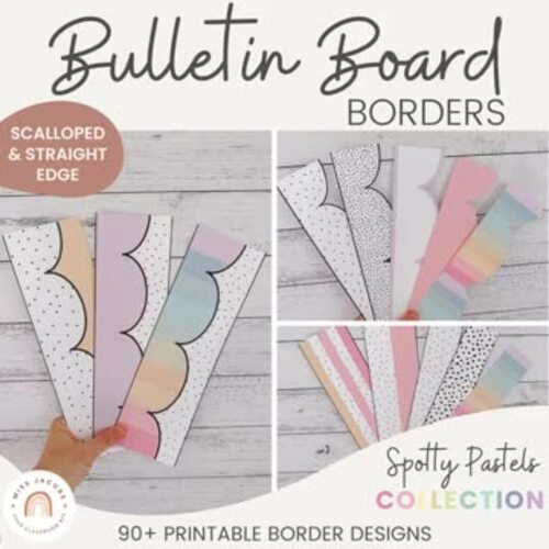 Bulletin Board Borders | Spotty Pastels Classroom Decor | TPT