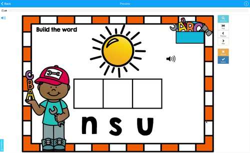 Spelling CVC Words Boom Cards for Kindergarten by Krafty In Kinder Shop