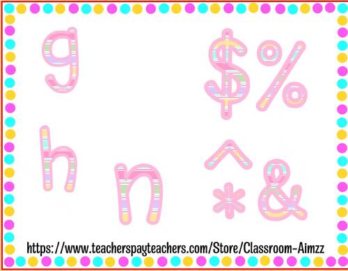 Pastel Bulletin Board Alphabet Letters, Editable Large Alphabet Letters