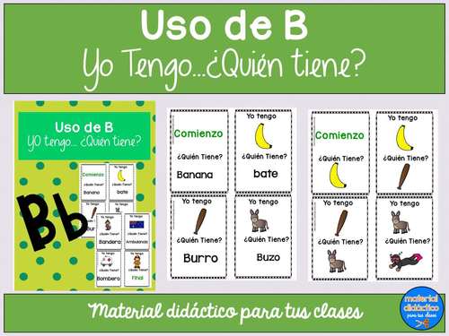 La letra B, Yo tengo...¿Quién tiene?2021 | Pack de Juegos | Spanish ...