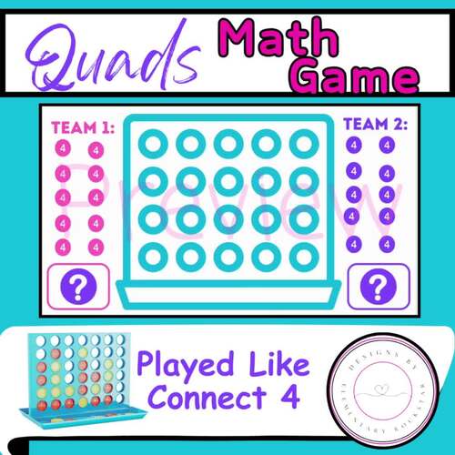 Quads Math Games: Multiplication & Division Bundle/Intervention/Fluency/WIN