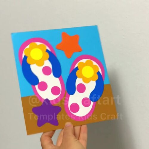 Flip Flops Craft End Year Summer Sea Starfish Ocean Beach Day Vacation ...