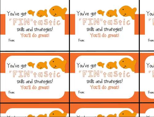 Goldfish Crackers Testing Motivation Tag-You've got "fin"tastic skills ...