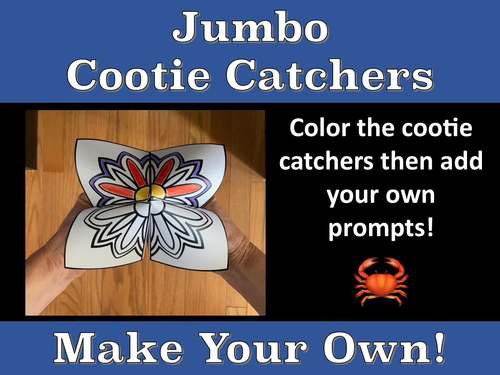 Cootie Catchers - Jumbo-Sized - Color & Make Your Own! by Teacher Verse