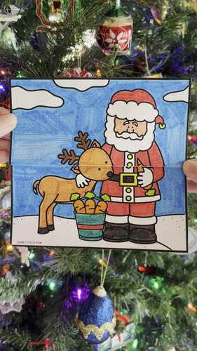 Christmas Santa Articulation Folding Surprise Craft by Jennie's Speech Room