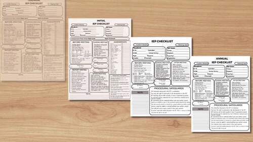 SLP IEP Checklist Bundle, Annual, Triennial, Initial, and General IEP ...
