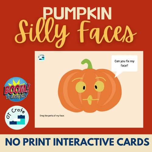 Boom Cards™ Pumpkin Silly Faces by OT crate | TPT