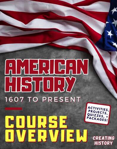 American History Complete Curriculum Bundle, Lessons, Projects & Activities