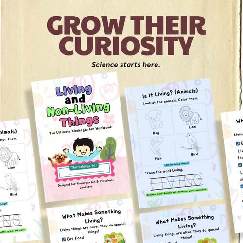 Kindergarten Science Worksheets | Living and Non-Living Things Workbook
