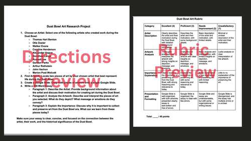 Dust Bowl Era Research Project by The MiddleVerse | TPT