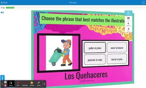 CHORES QUEHACERES | Spanish | Digital Boom Cards by Perfect Plans by ...