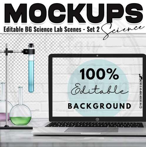 Science Lab Mockup Scenes Canva PowerPoint Templates Editable BG Set 2