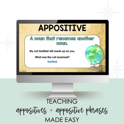 Appositives + Appositive Phrases | PowerPoint & Worksheets | Sentence ...