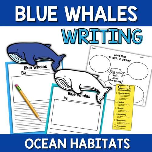 Blue Whales Informational Writing Craft Project Activity Ocean Habitat ...