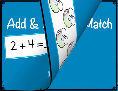 Bubbles Themed Addition & Subtraction 0-10 Number Sentence Match