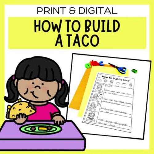 How To Build A Taco | How To Make A Taco | Cinco de Mayo Worksheets