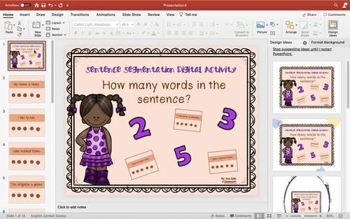 Sentence Segmentation Virtual Activity by Okeeteach | TPT